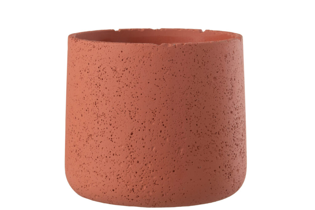 CACHEPOT POTINE CIMENT TERRACOTTA LARGE - Livraison offerte - Paiement ...