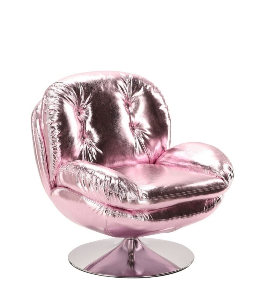 Fauteuil Memento Rose Brillant Athezza | | Melimel Home